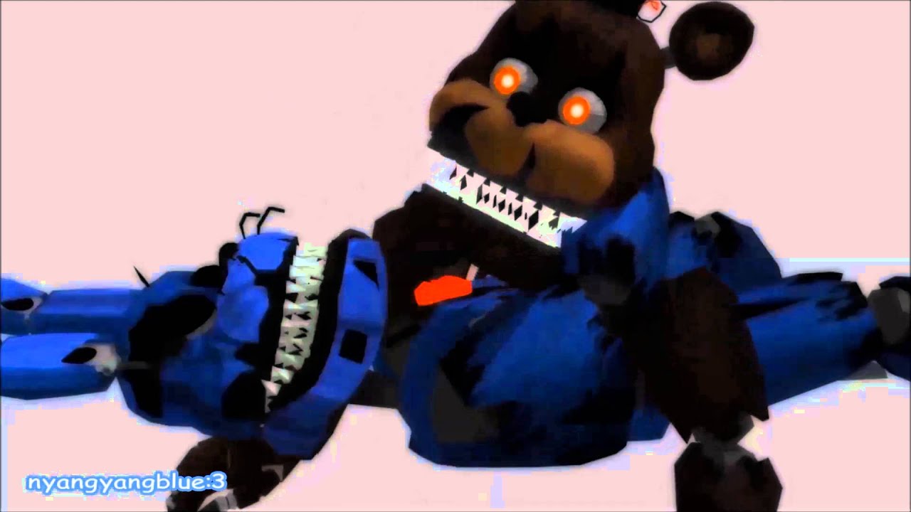 【MMD FNAF】night marefreddy×nightmare bonnie(kiss)