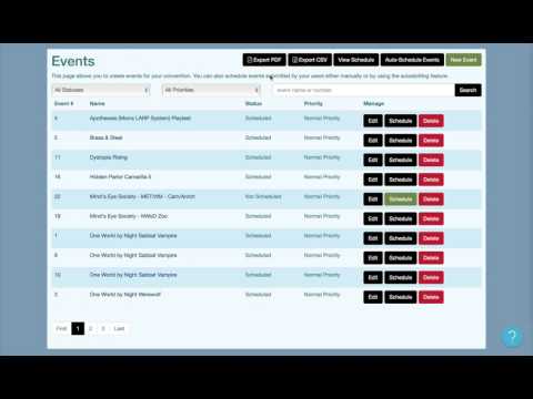 PDF export of your schedule