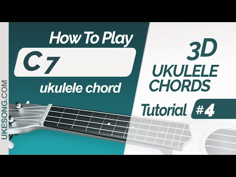 Ukulele Chords C7 | 3D ukulele chords tutorial #4