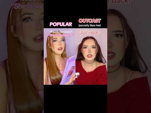 #pov The popular girl reads the outcastās diary and finds out she likes HER⦠#shorts