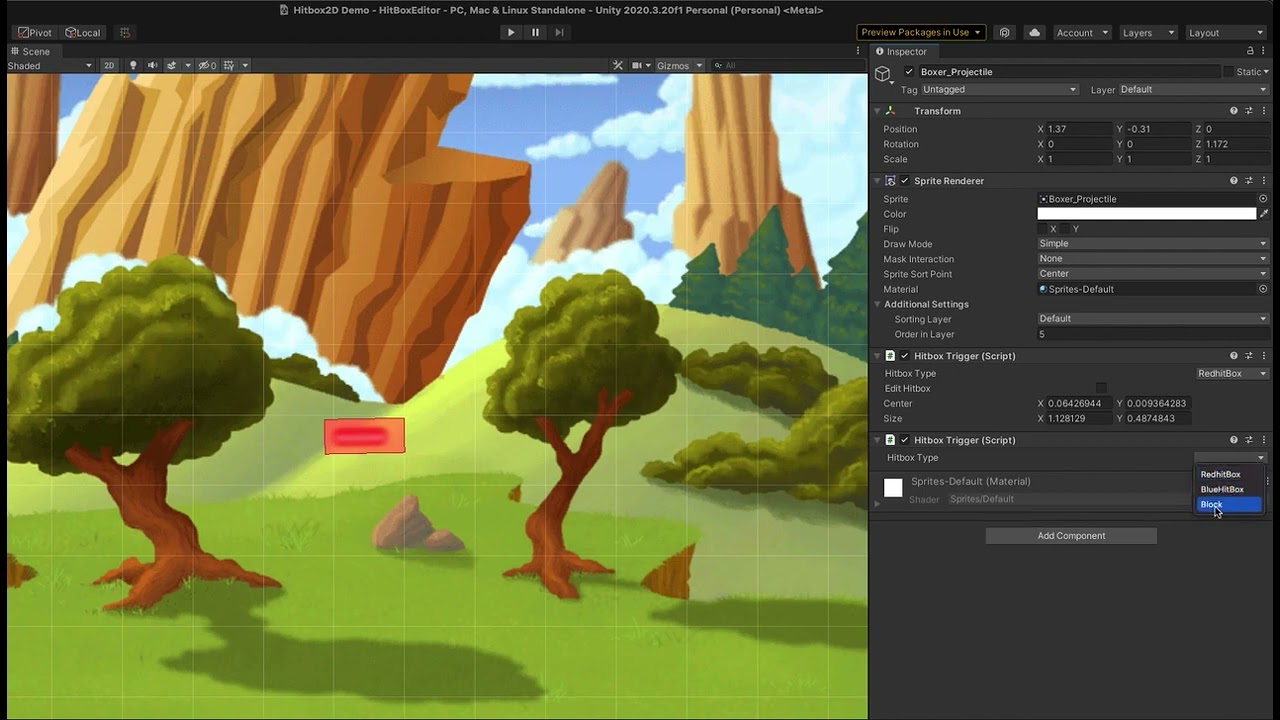 Hitbox Editor Projectile Setup Demo