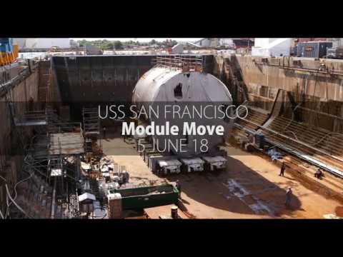 USS San Francisco Module Move - June 5, 2018