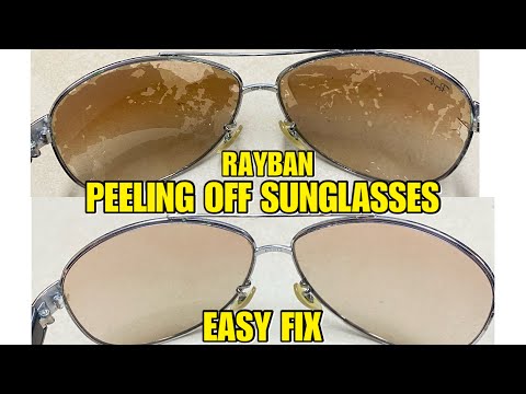Rayban PEELING OFF SUNGLASSES EASY FIX | ASMR | SATISFYING VIDEO