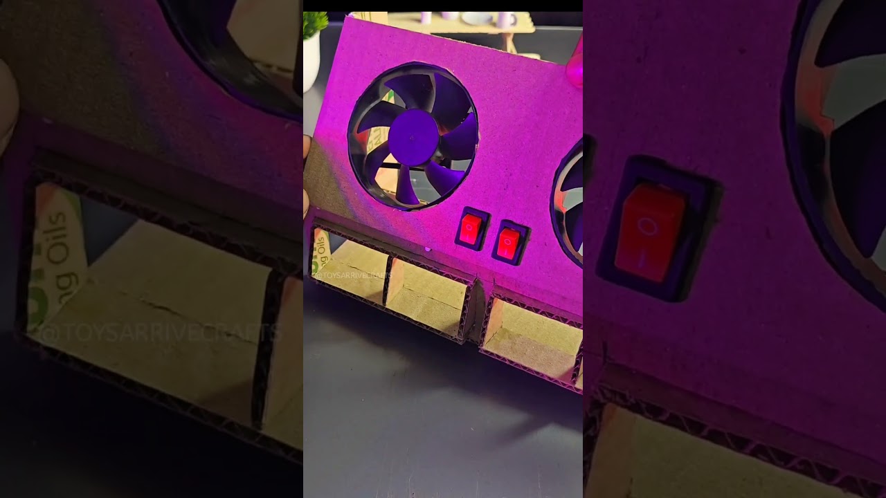 How to Diy Air Conditioner At Home | Cardboard Air Cooler #diy #cardboard#cooler #craft