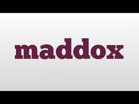 maddox meaning and pronunciation