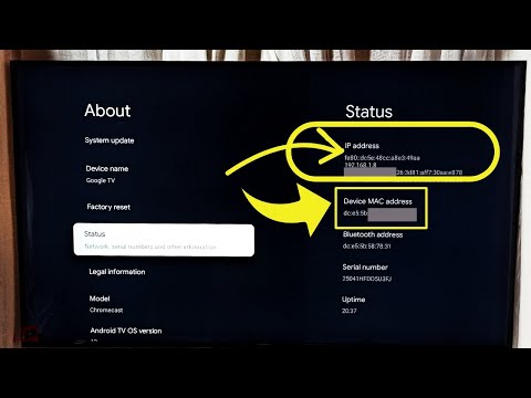 SONY Smart Google TV : How to Find IP Address and MAC Address | 2 Ways