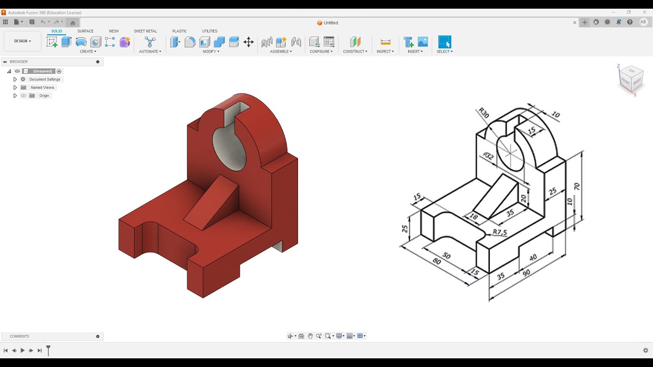 Fusion360 Part Modeling Tutorial-217. #design #3dmodeling #modelingtutorial #engineering#fusion360