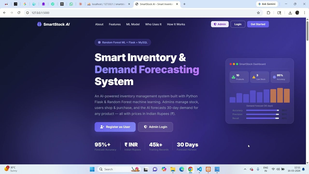 📦 Smart Inventory Management System using Machine Learning | Python AI Project | SkillProPlus