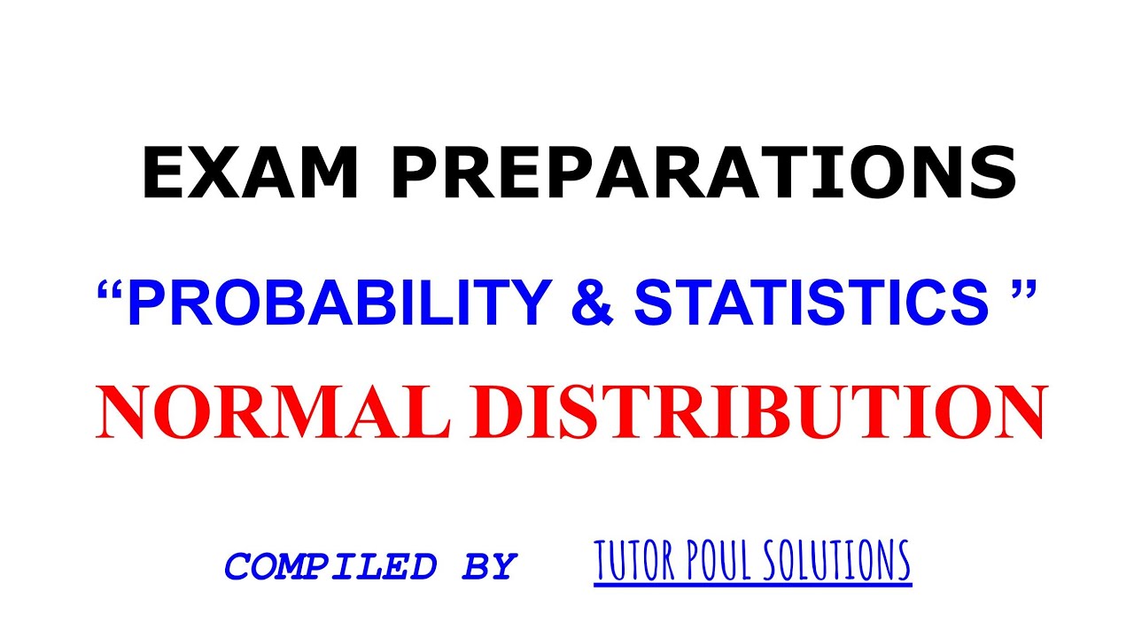 EXAM REVISION QUESTION || NORMAL DISTRIBUTION