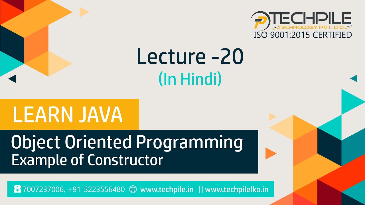 Object oriented programming in java (Example of constructor) || Parameterized constructor