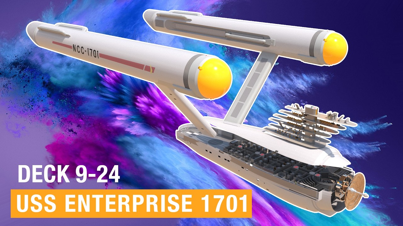 The most detailed 3D model of the USS  Enterprise NCC-1701 ever! Deck 9-24