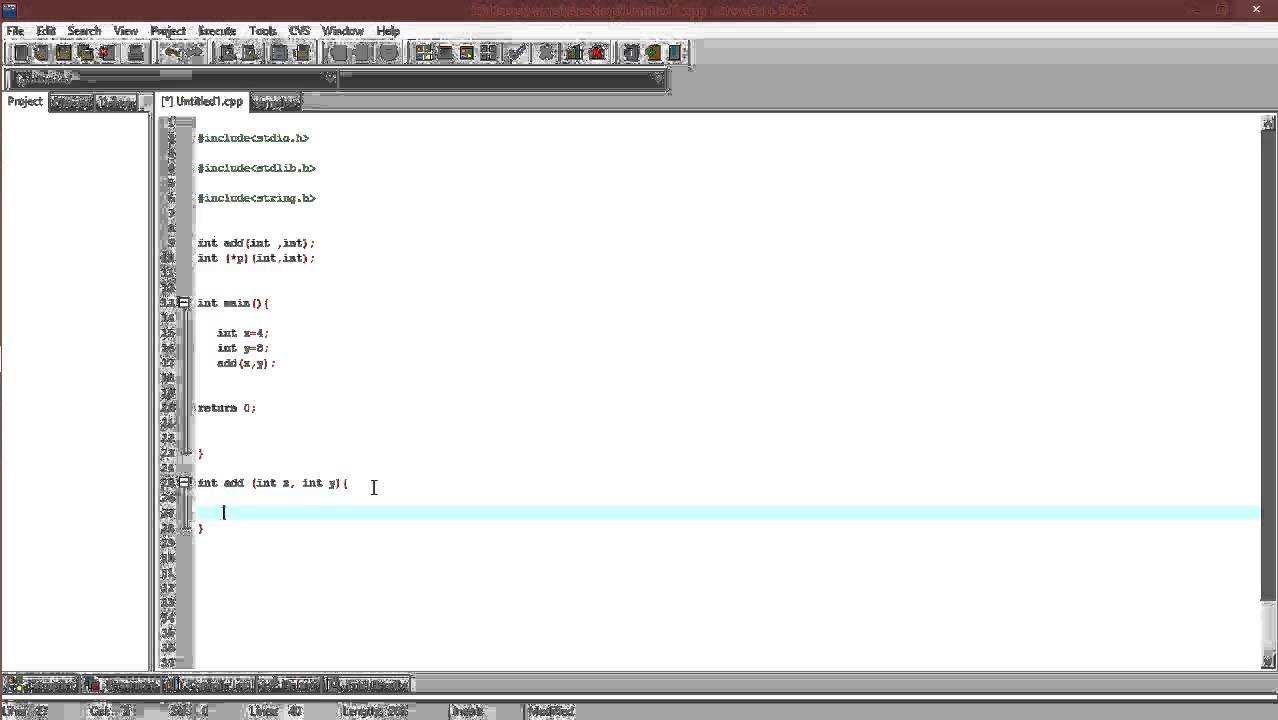 66.pointer to a function in C