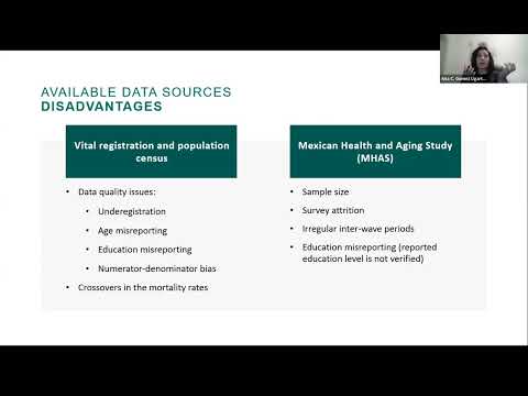2.2 MEXICO & AGING: Combining individual and population level data to derive education specific....