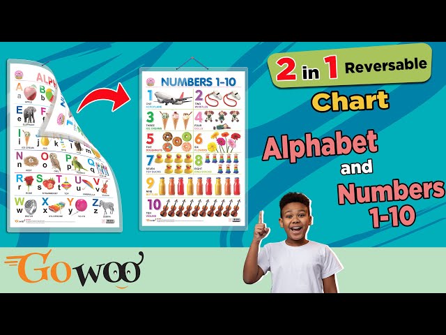 Laminated Charts - 2 IN 1 EARLY LEARNING EDUCAIONAL CHART FOR KIDS ...