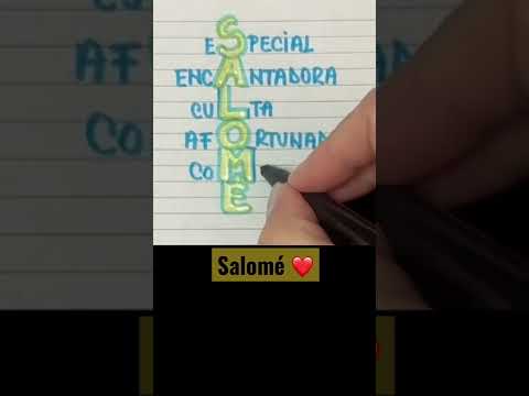 Significado del nombre SALOMÉ #significado #nombre #salome
