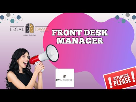 Front Desk Manager - JW Marriott | Open Doors to Your Legal Future