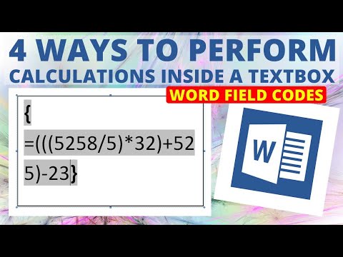 شرح 4 Ways to Perform Calculations Inside a Textbox in Microsoft Word معتمد - منصة معارف
