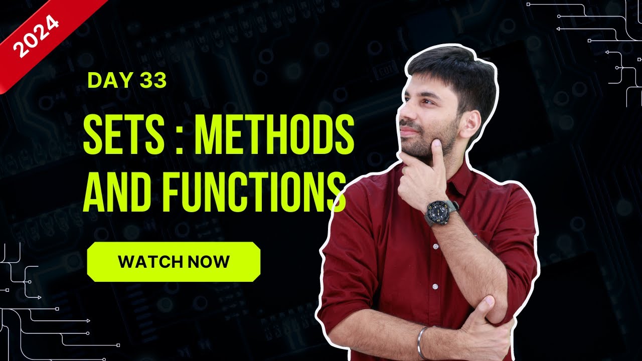 Hello Python Day-33 | Sets Method and Functions #hellopython