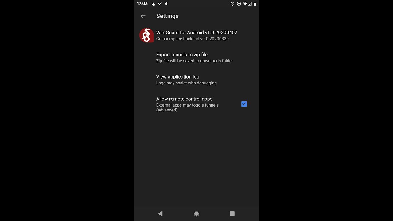 Tasker - WireGuard Integration