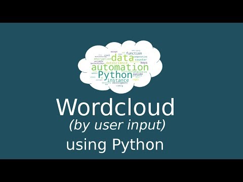 Wordcloud from user input - Python script