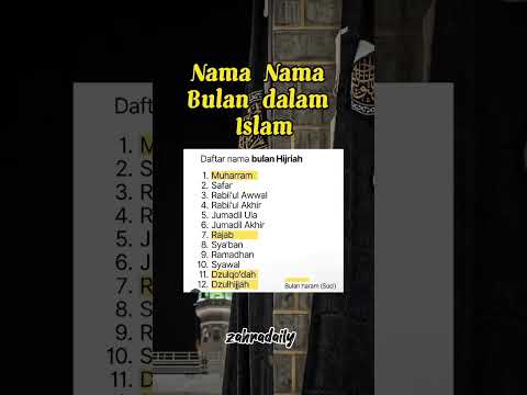 NAMA NAMA BULAN DALAM ISLAM !!! #islamic #agama #hijriyah