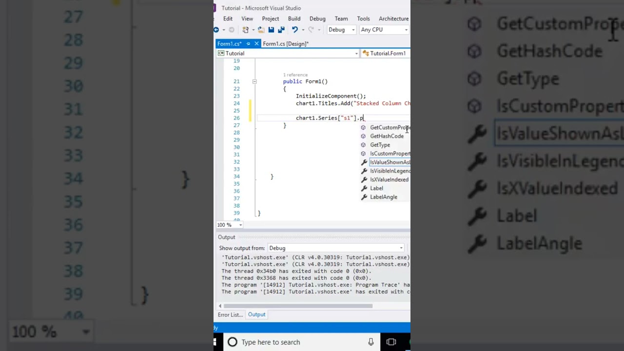 181 C# Stacked Column Chart Tutorial