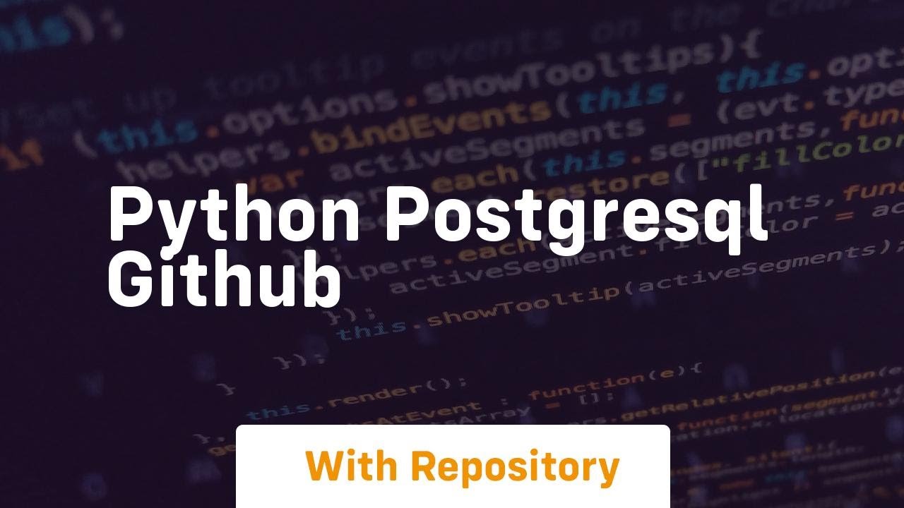 python postgresql github