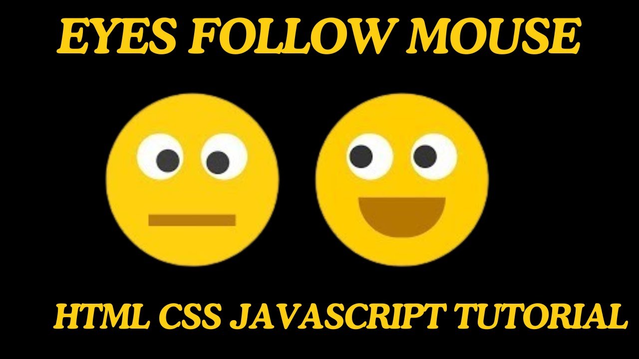 Animated Eyes Follow Mouse Cursor | Javascript Mousemove #html #css #javascript
