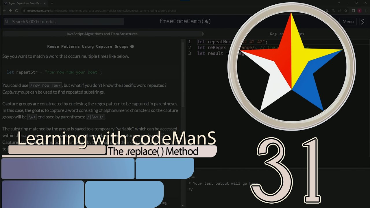 JavaScript Regular Expressions: Reuse Patterns Using Capture Groups | FreeCodeCamp