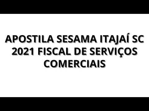 APOSTILA SESAMA ITAJAÍ SC 2021 FISCAL DE SERVIÇOS COMERCIAIS