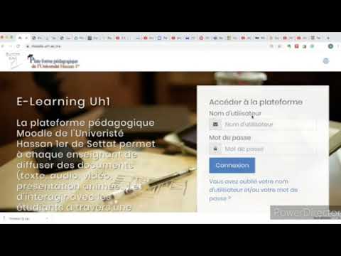 Navigation et connexion sur la plateforme d'e-learning de l'Université Hassan 1er - Settat