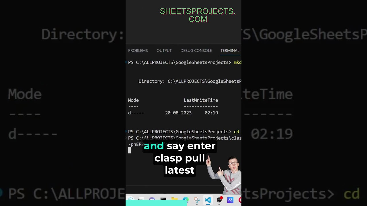 Clasp for google app script #shortsvideo #spreadsheets #tutorial #googleappsscript #officesoftware