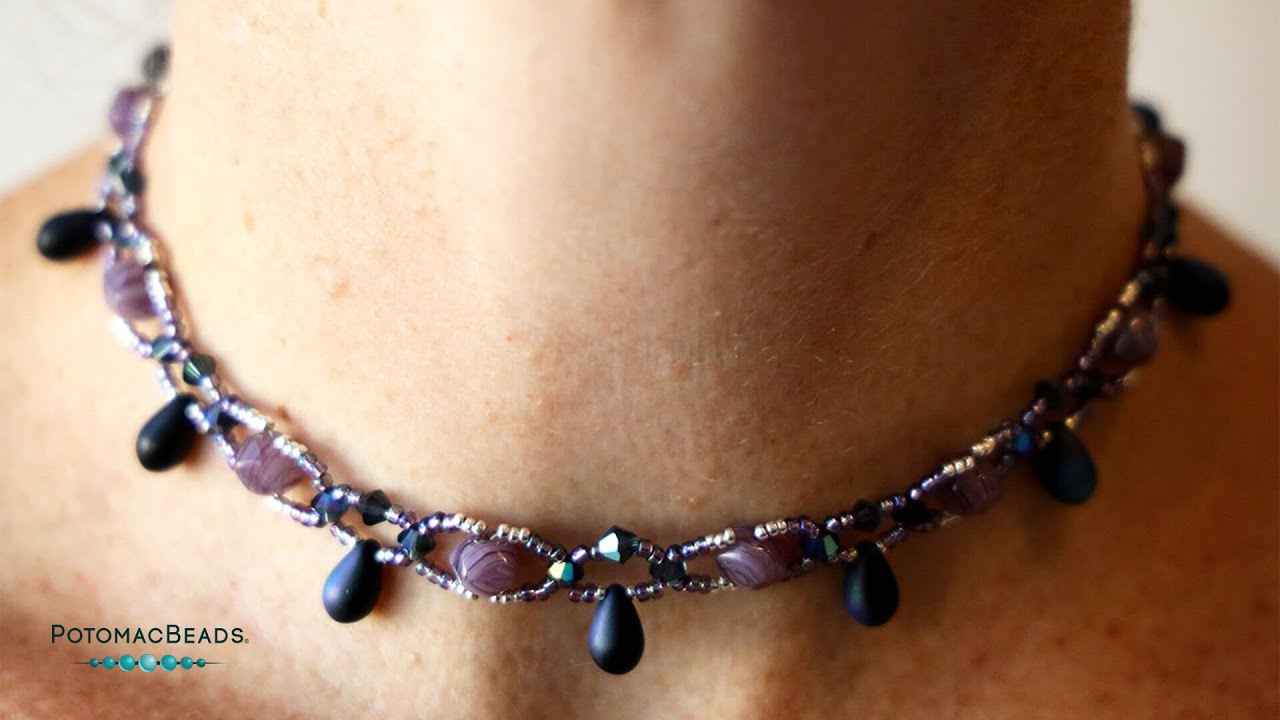 Simple Choker Seed Bead Necklace - DIY Jewelry Making Tutorial by PotomacBeads