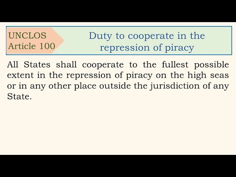 Law of the Sea Convention, Article 100, Duty to cooperate in the repression of piracy