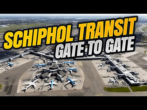 Schiphol Airport Amsterdam Terminal Tour, Complete walk from gate to gate and into Schengen Area.