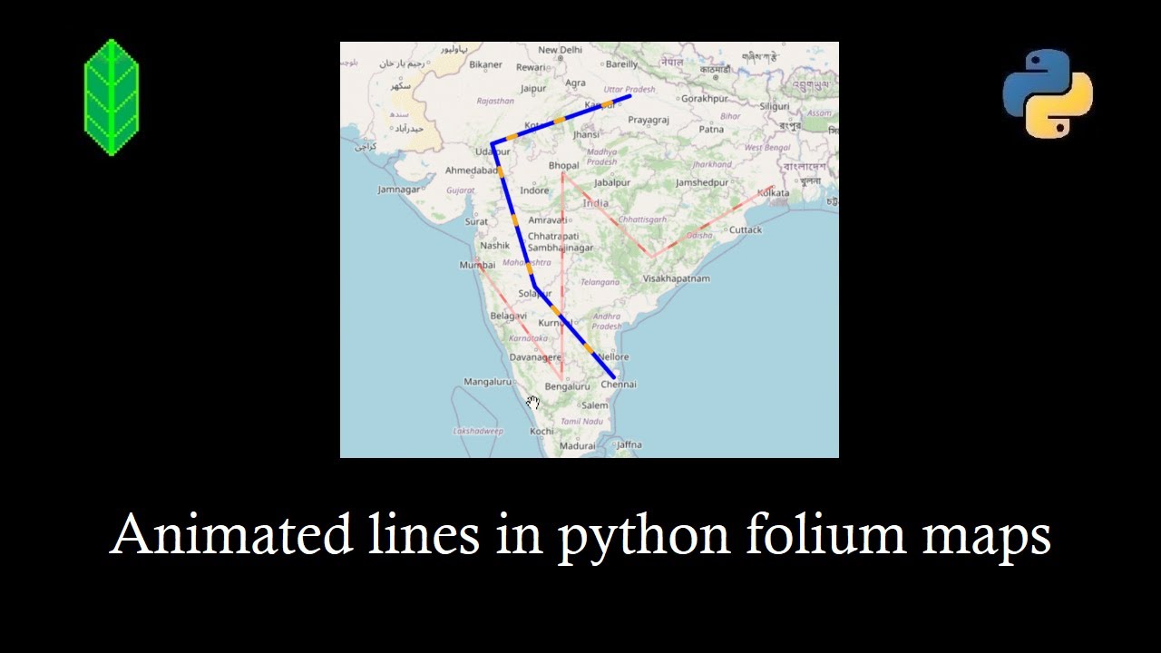 Animated lines in python folium maps