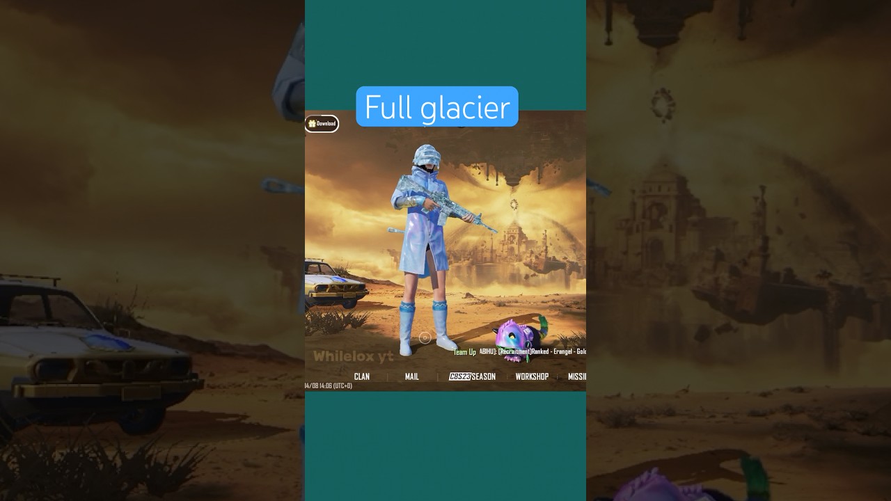 I got glacier set,pan,helmet,gun 🥶 #glacier #pubgglacier #glacierskin #pubg #viral