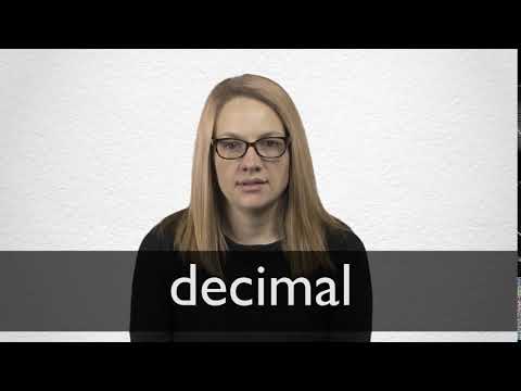 How to pronounce DECIMAL in British English