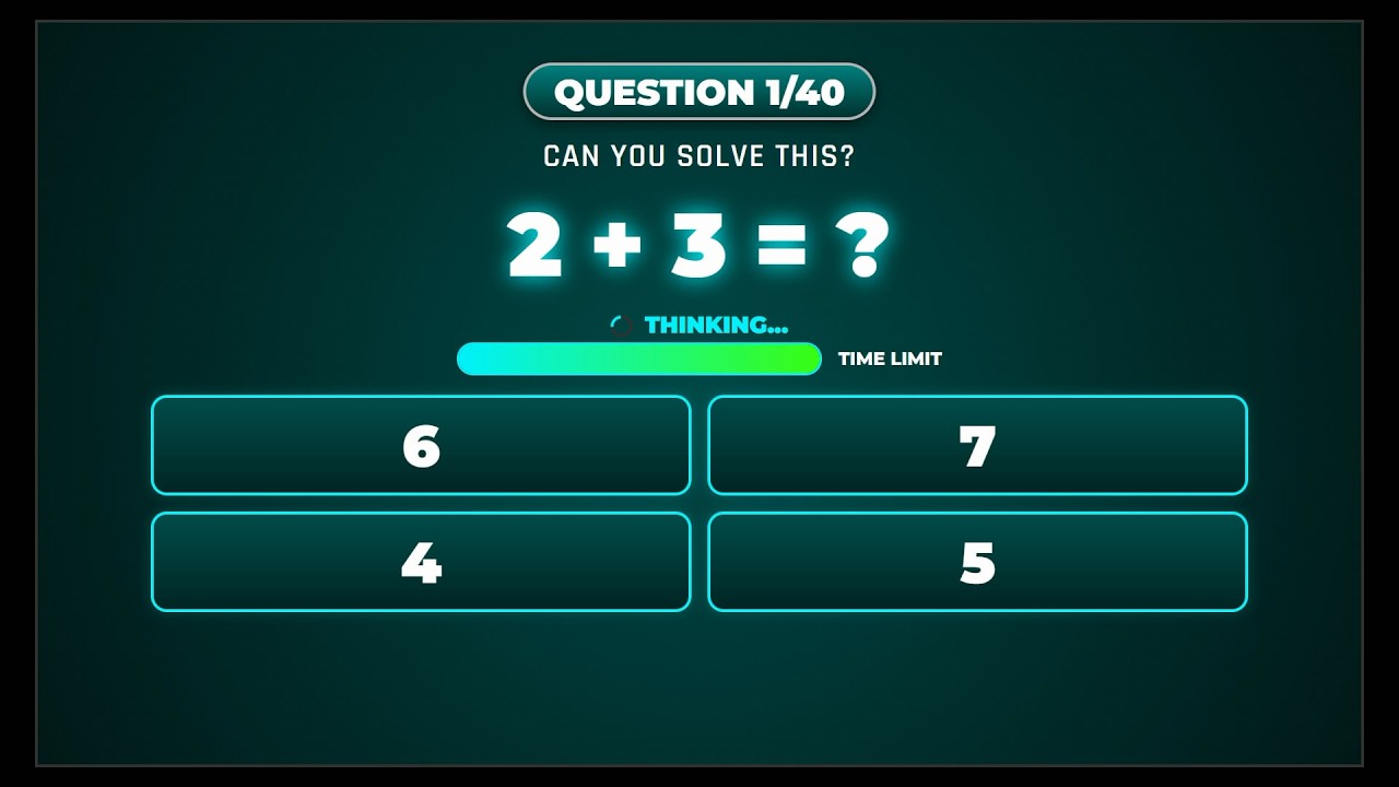 Test Your Speed! 40 Basic Math Questions
