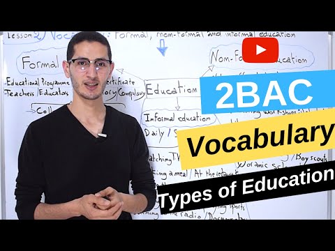 Formal non-formal and informal Education - Vocabulary 2BAC