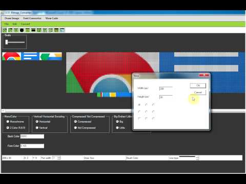 How to convert Bitmap to C array or HEX for LCD