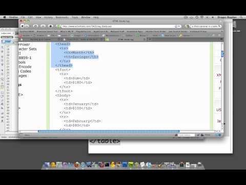 (8/44) Adding a Header, Footer and Body to Your HTML Table - UCLA Extension
