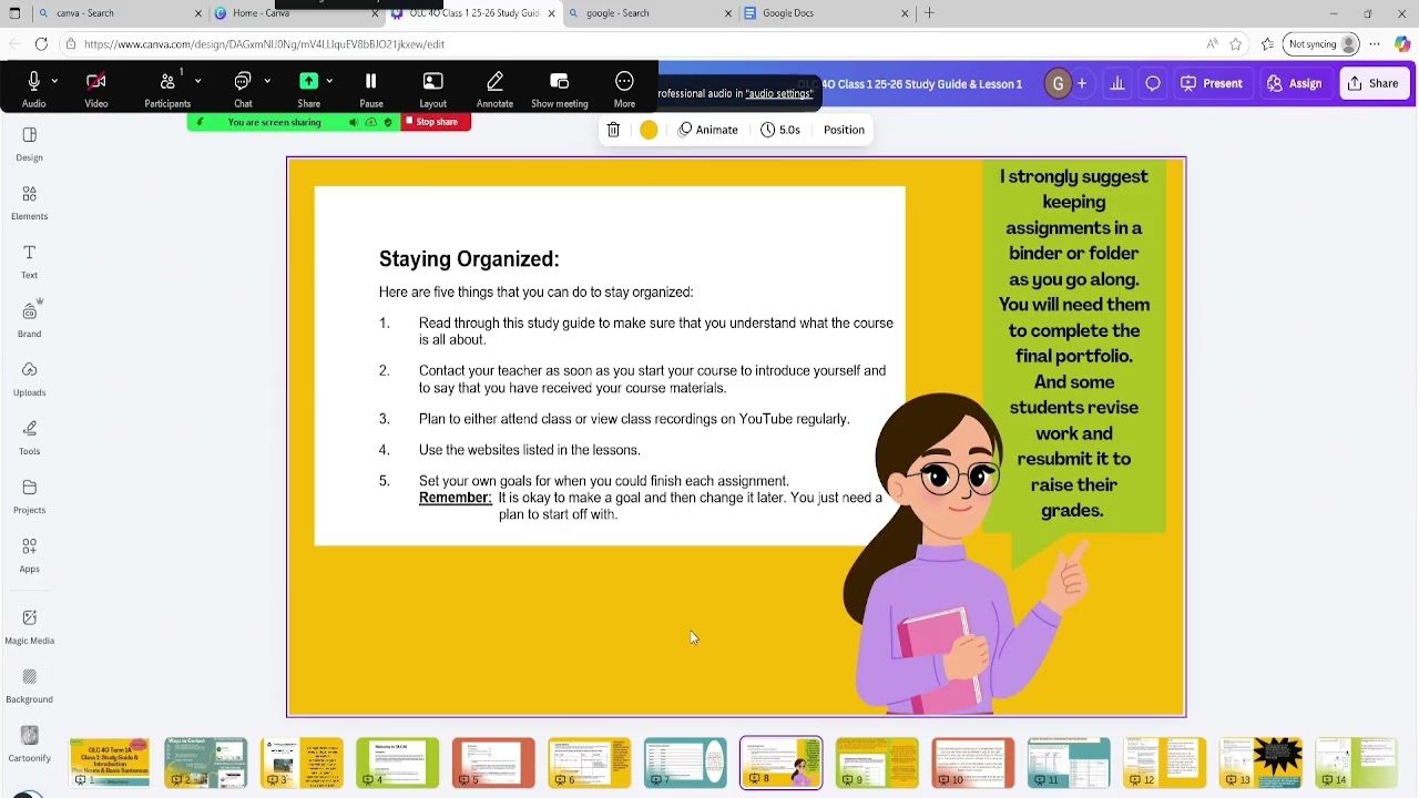 OLC40 Class 1, Study Guide