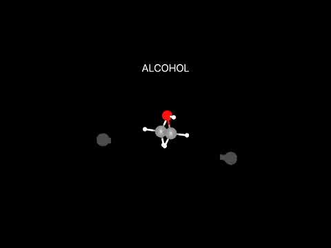 Molecular structure of alcohol /ethanol/ethyl alcohol.