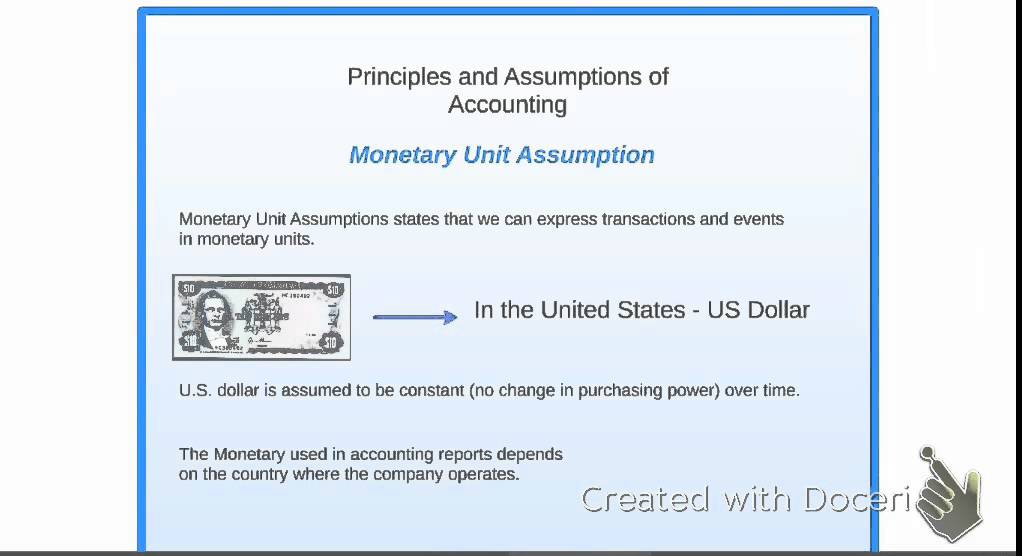 Accounting Assumptions