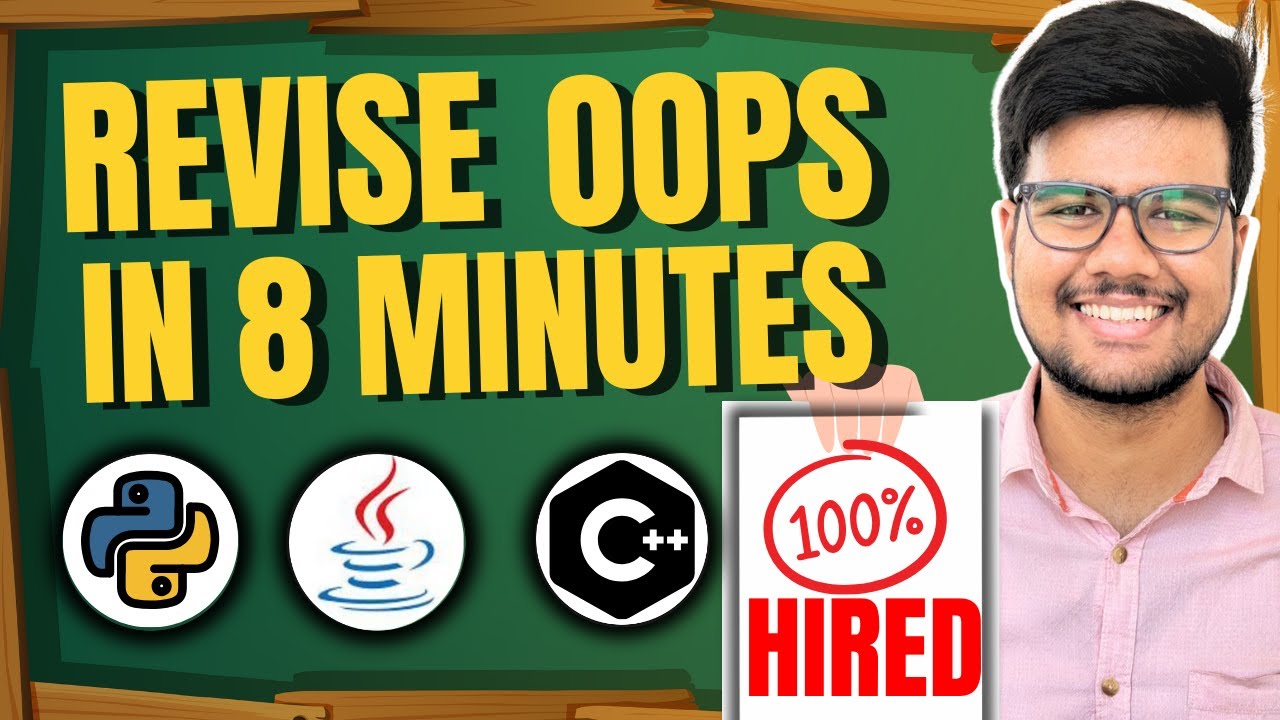 Learn OOP in 8 Minutes: Python, Java, C++ Cheatsheet
