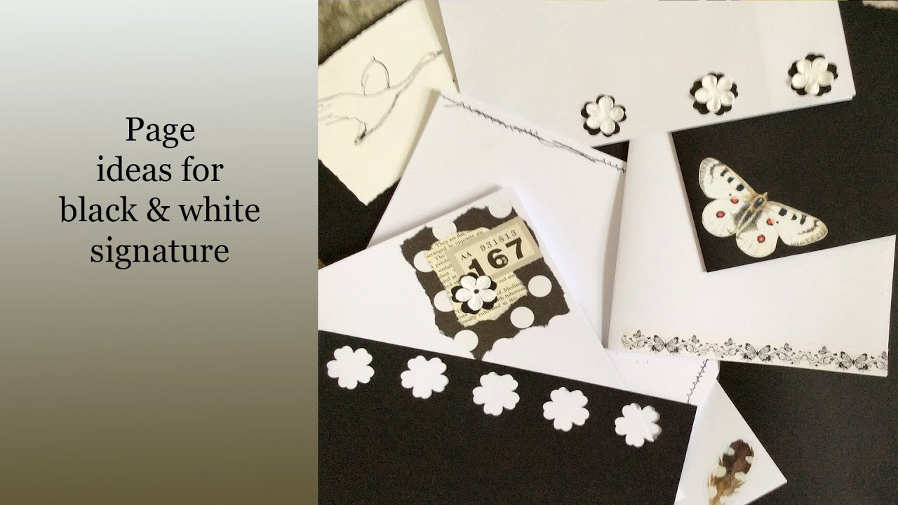 Black and White background page ideas