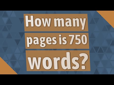 How many pages is 750 words?