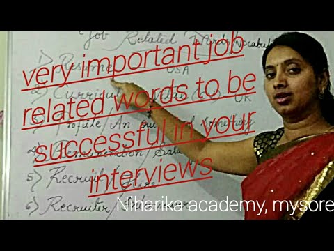 important words related to job or interview