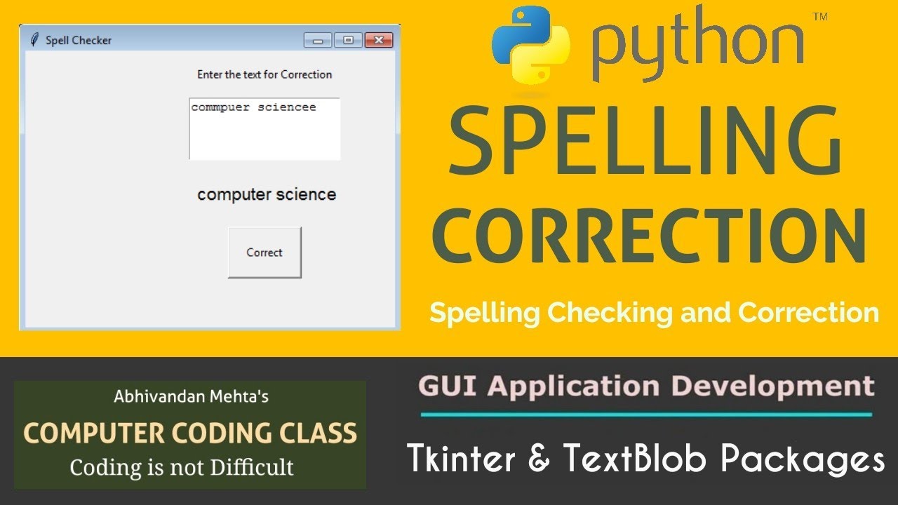 Python Spell Checker Program | Spell Checker Program in Python